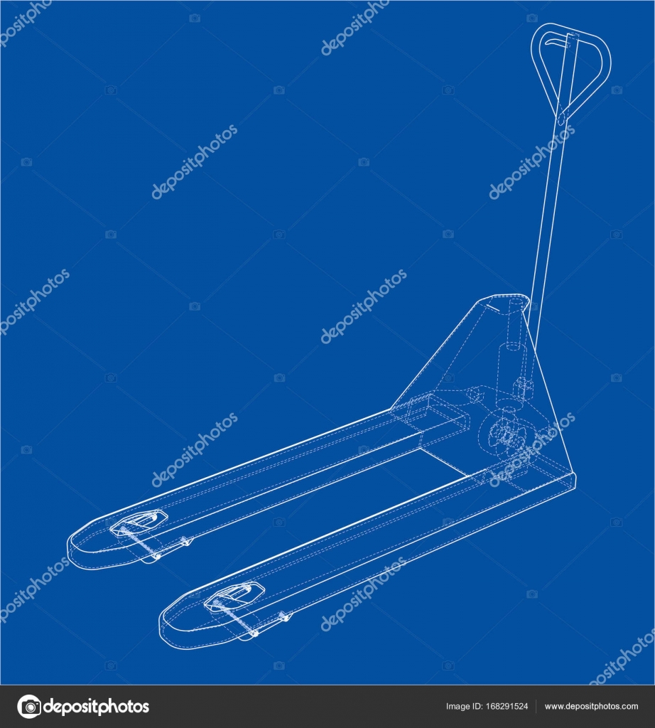 Hand pallet truck. Vector ⬇ Vector Image by © cherezoff | Vector Stock ...
