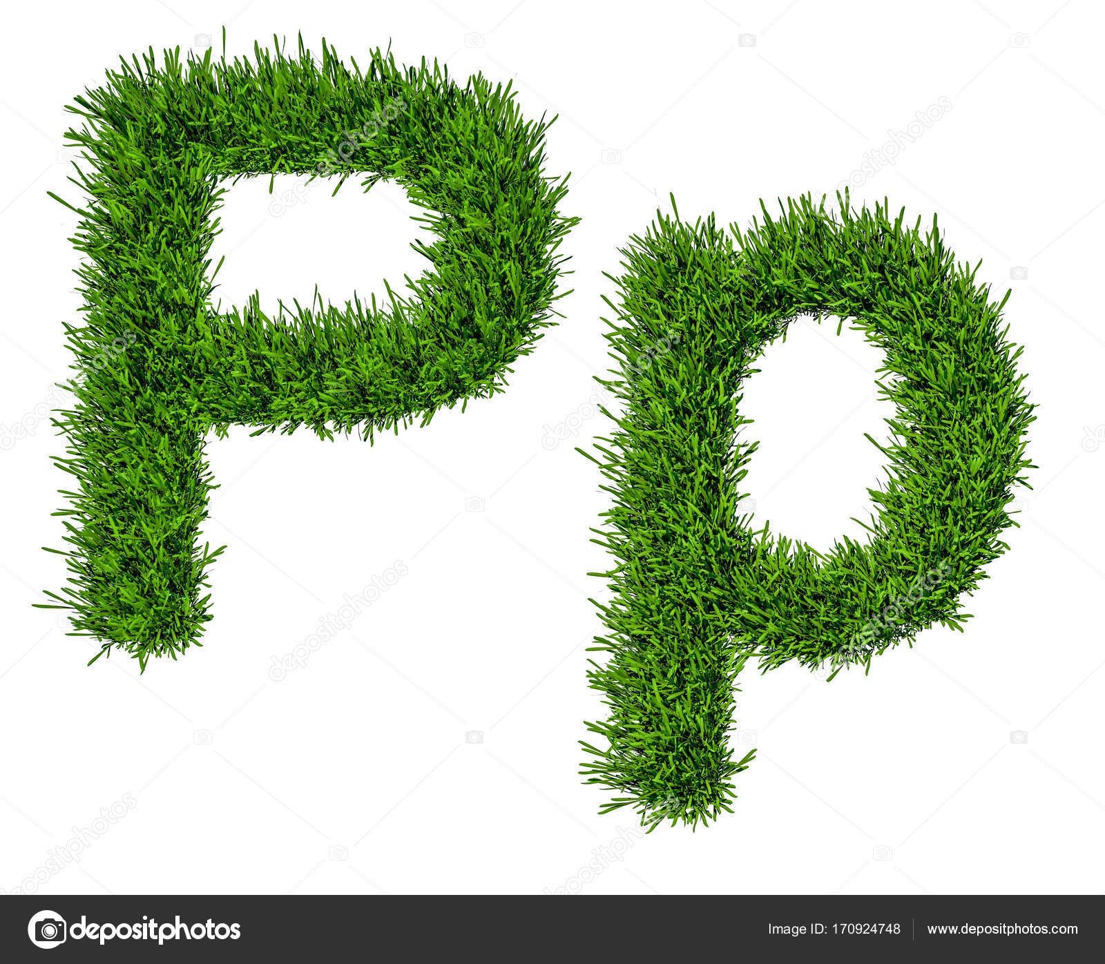 Letter of grass alphabet. 3d illustration — Stock Photo © cherezoff ...