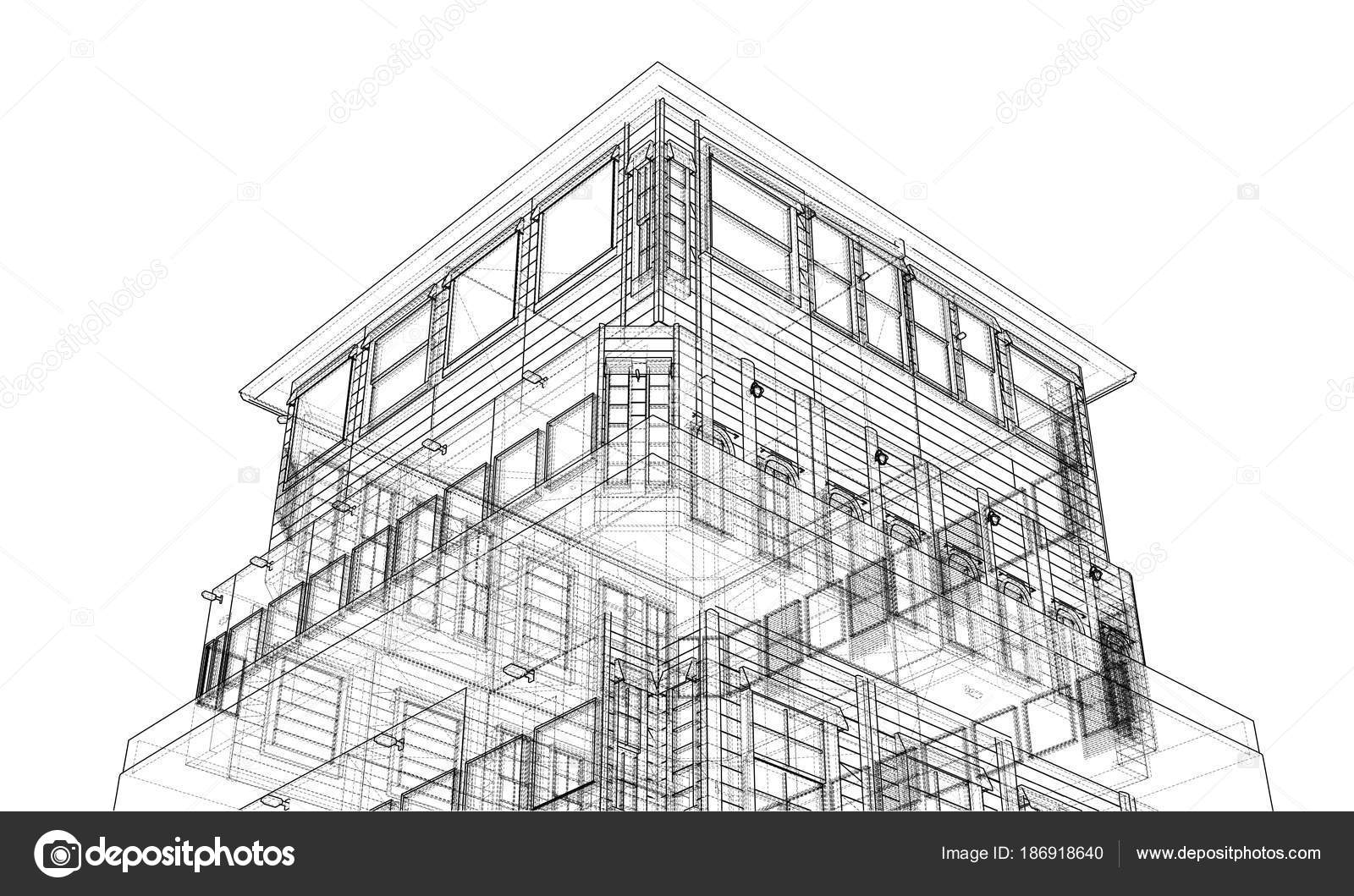 Concept of building. Vector rendering of 3d — Stock Vector © cherezoff ...