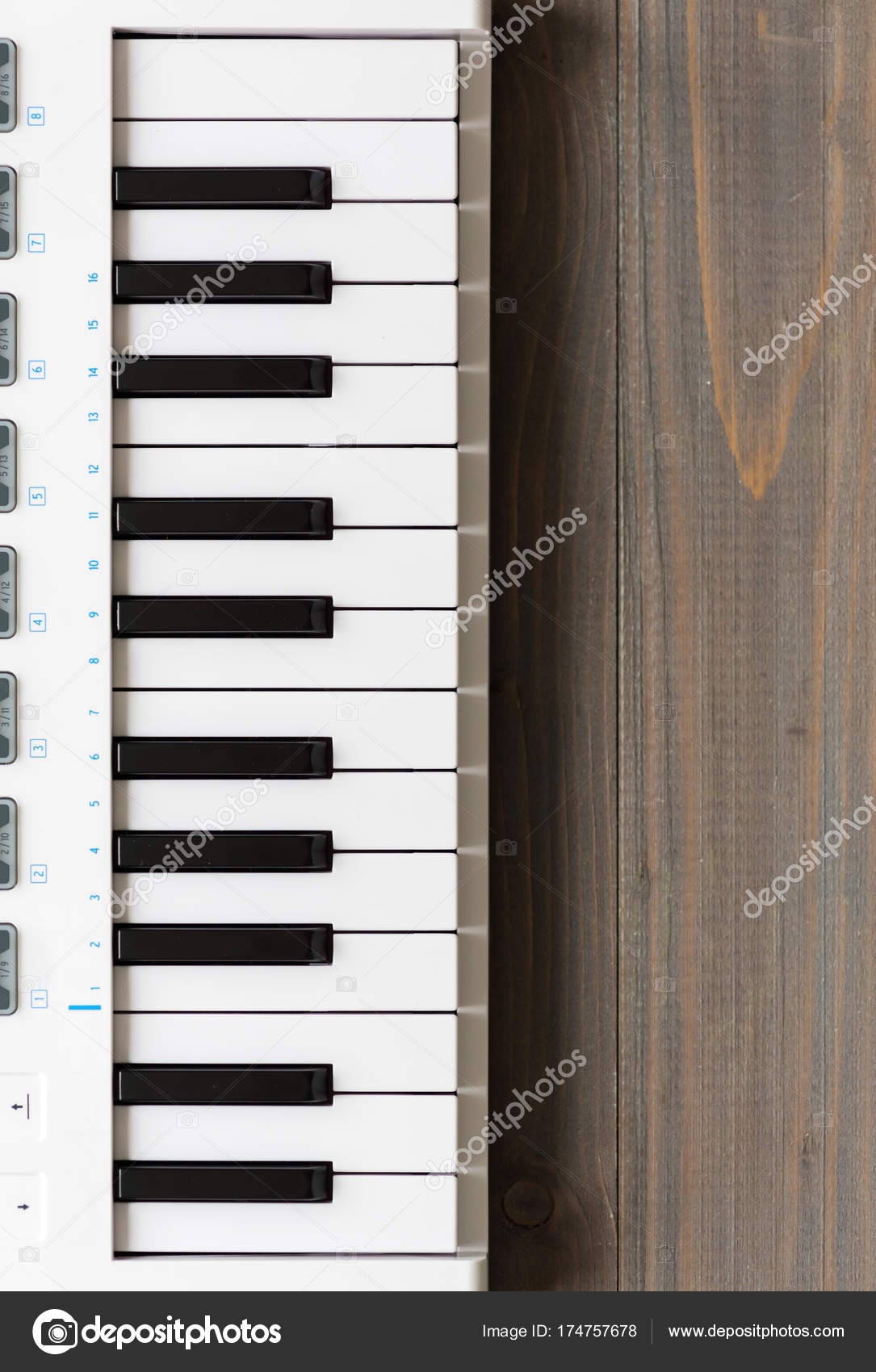 White MIDI keyboard with pads and faders. — Stock Photo © thirteen ... White MIDI keyboard with pads and faders. — Stock Photo © thirteen ...