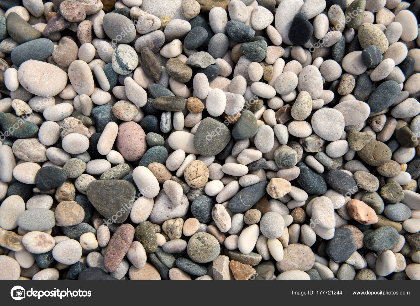 Beach stones background. Top view. Stock Photo by ©thirteen 177721244