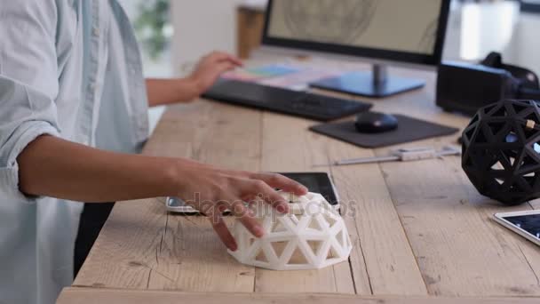 Designer Working Creating Printed Objects Computer Software — Stock ...