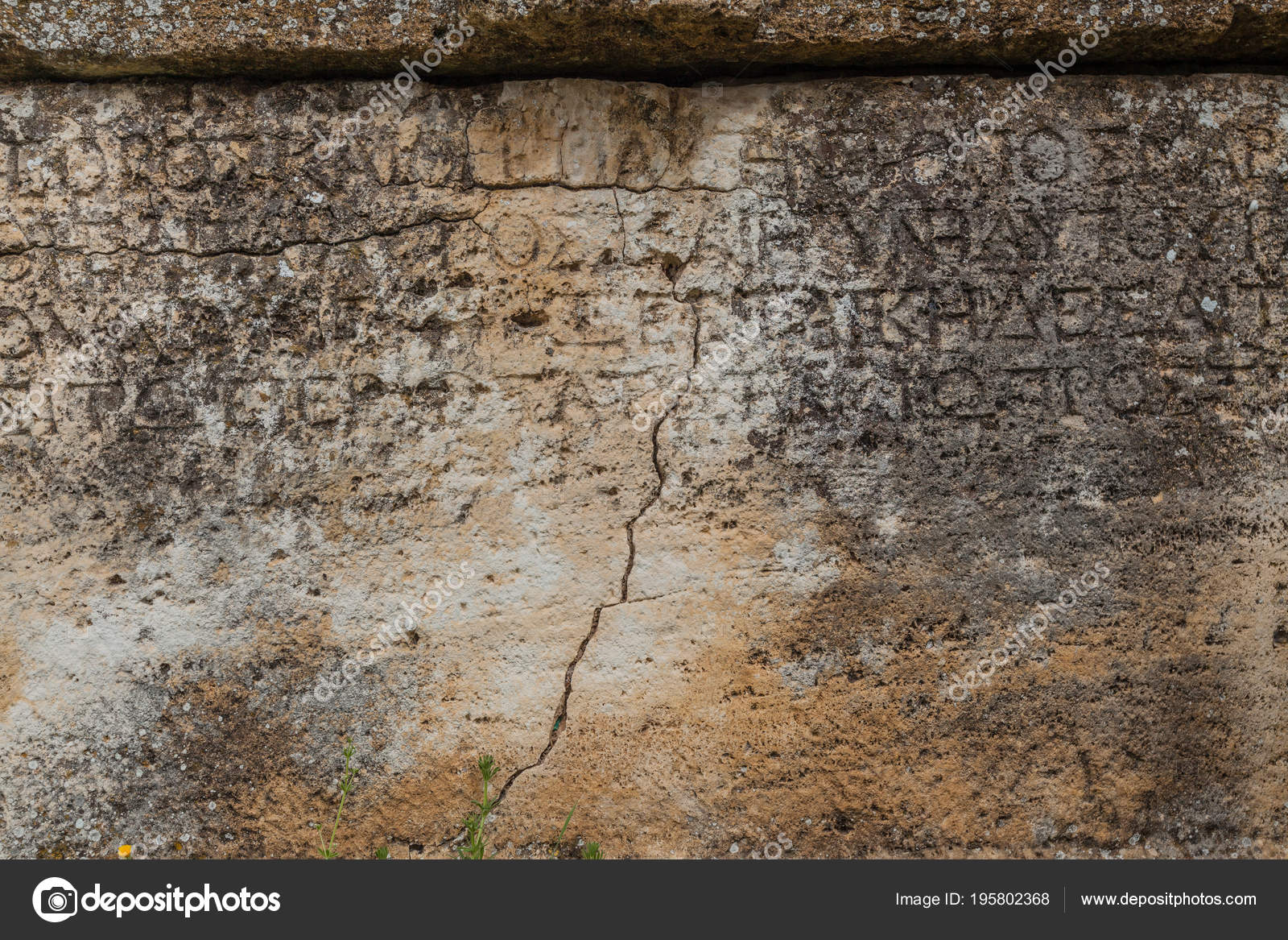 Texture Stone Plate Inscriptions Ancient City Hierapolis Pamukkale ...