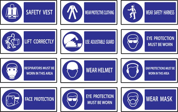 Mandatory signs — Stock Vector © stoonn #83085930