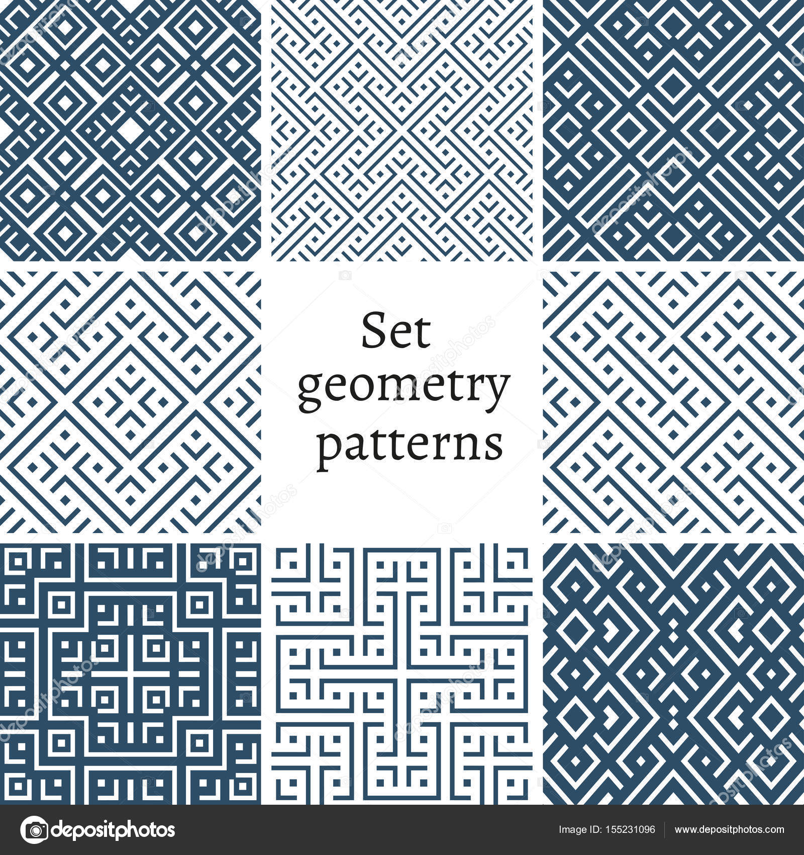 Set of ornamental patterns for backgrounds and textures Stock Vector ...