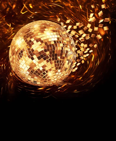 Golden disco mirror ballall Stock Photo by ©anterovium 11010955