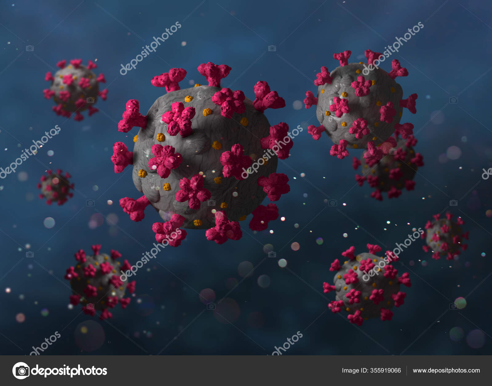 Corona Viruses Sneeze Particle Drops Global Epidemic Pandemia Concept ...