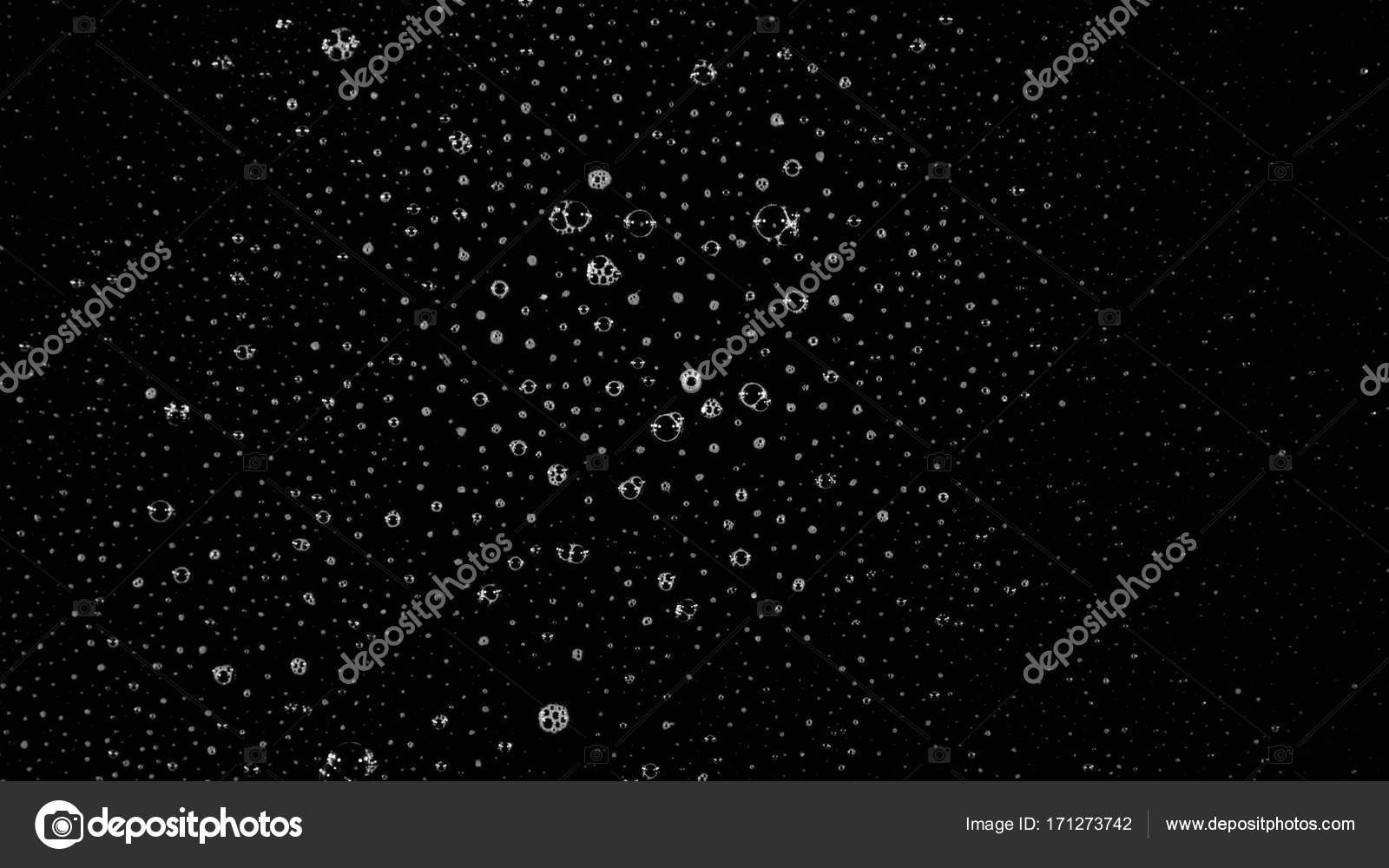 White Foam Particles Over Black Screen Background — Stock Photo ...