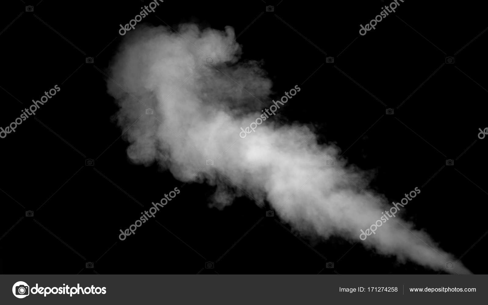 Water Steam White Background