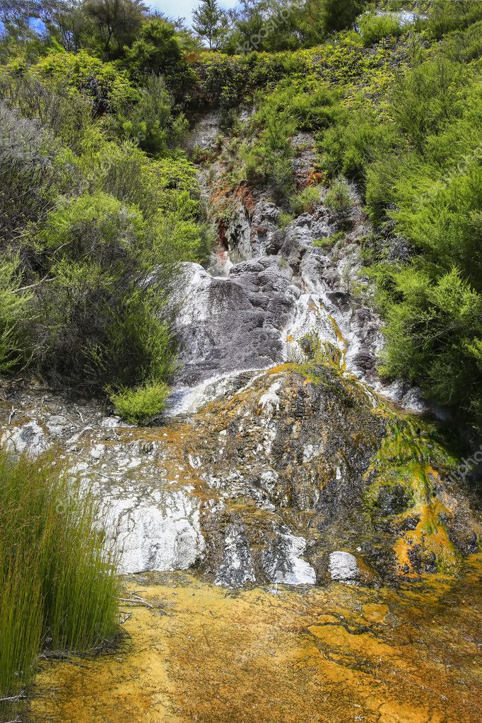 Orakei Korako geothermal park, North island of New Zealand — Stock ...