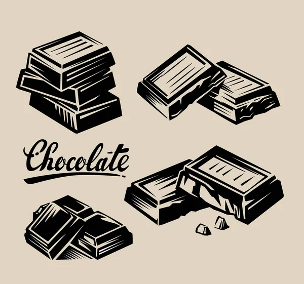 ᐈ Chocolate drops stock vectors, Royalty Free chocolate illustrations ...