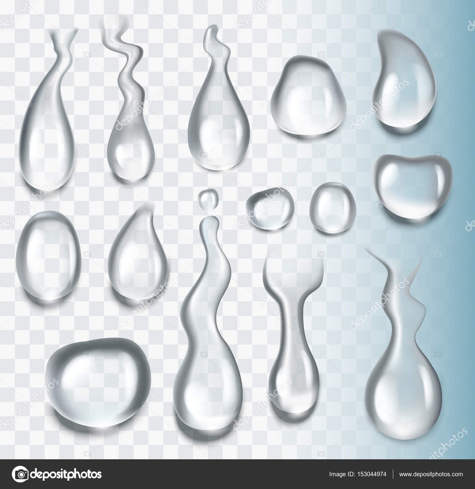 Vector transparent water drop Stock Vector Image by ©bioraven #153044974