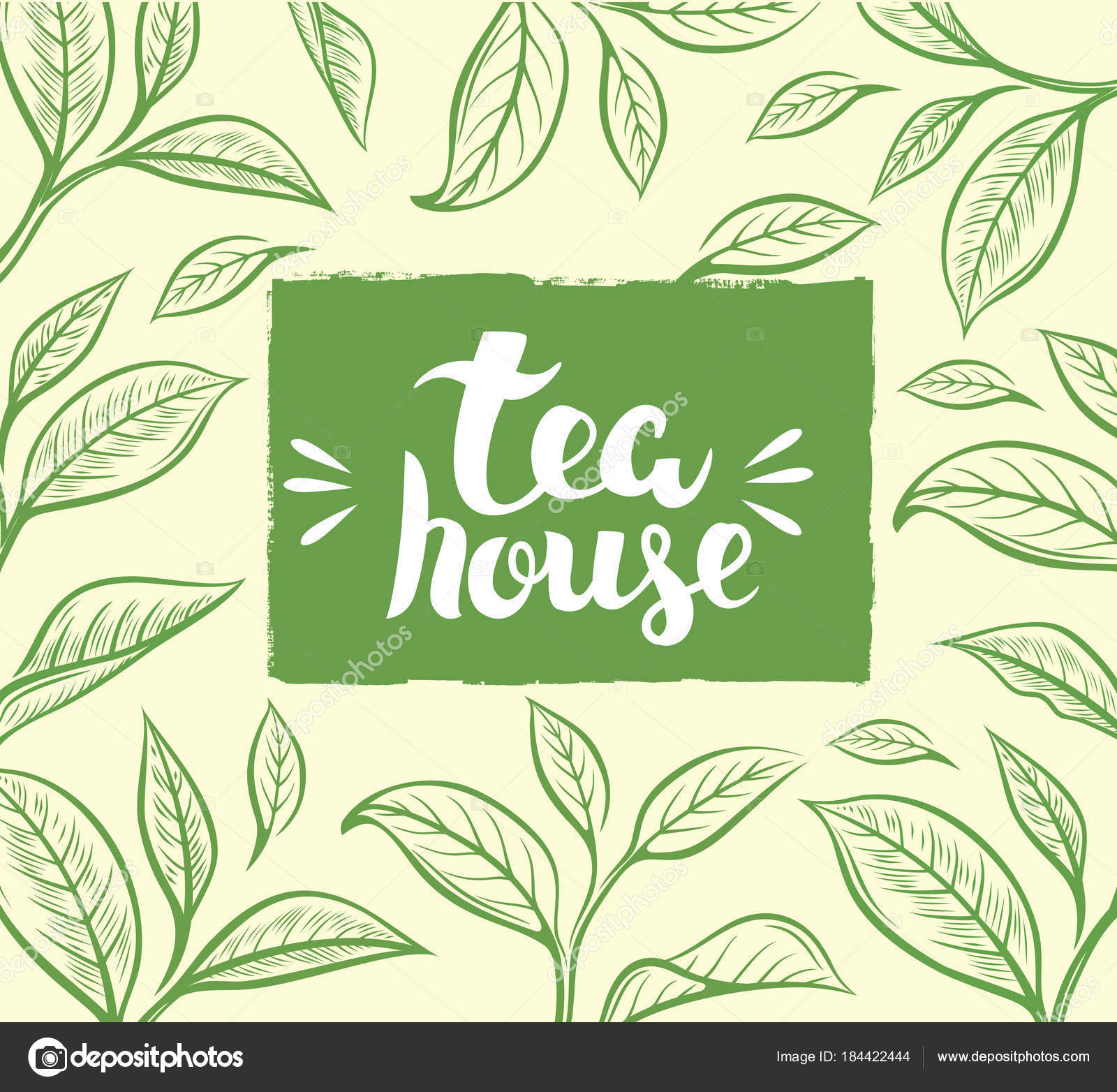 Vector background with tea leaf. Stock Vector Image by ©bioraven #184422444