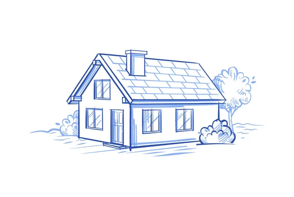 Grafika wektorowa Szkic dom, Szkic dom obrazy wektorowe | Depositphotos