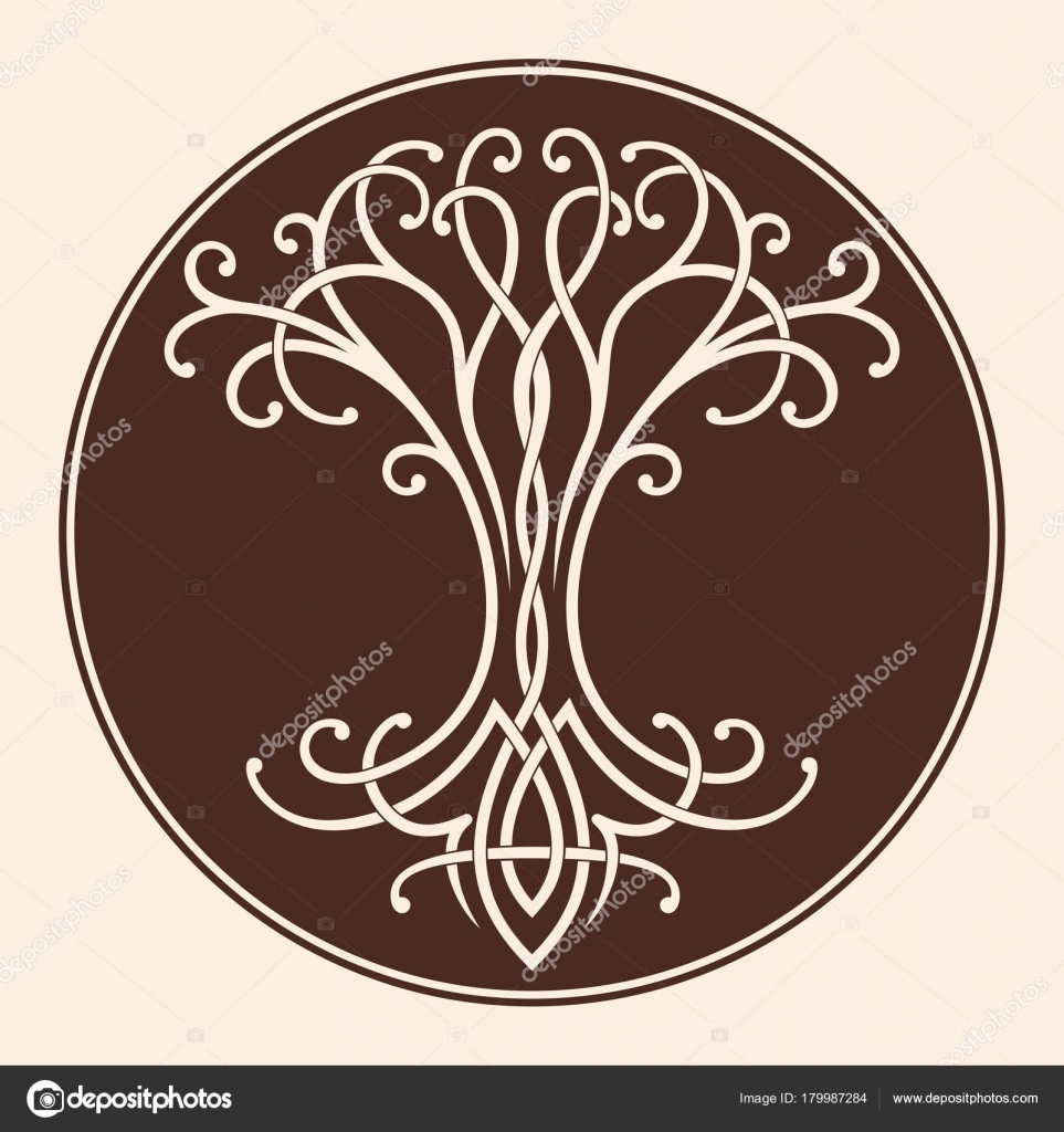 Keltischer Lebensbaum Umriss FINGERINSPIRE Keltischer Baum Des Lebens