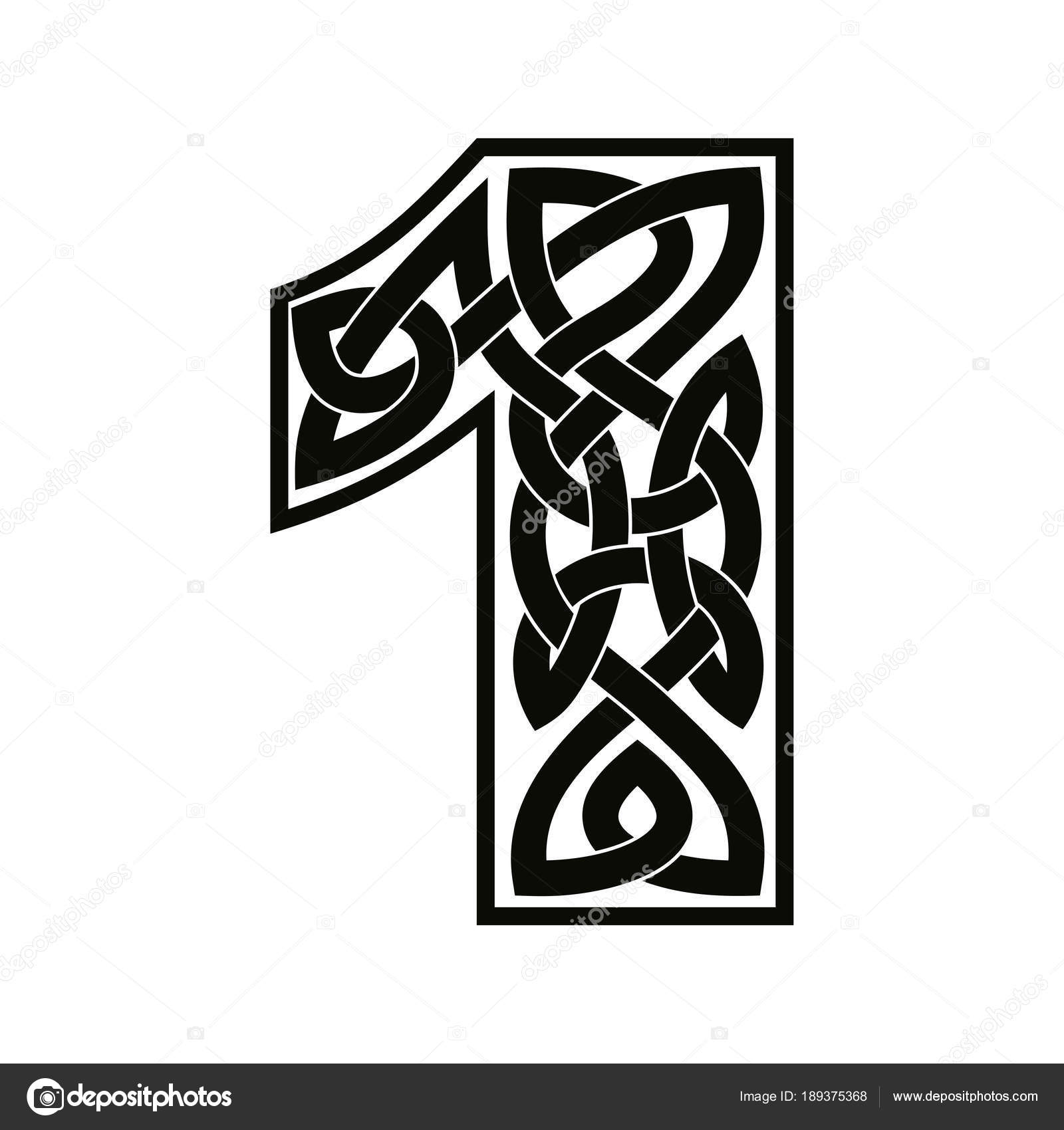 Numeral with Celtic ornament. Stock Vector Image by ©migfoto #189375368
