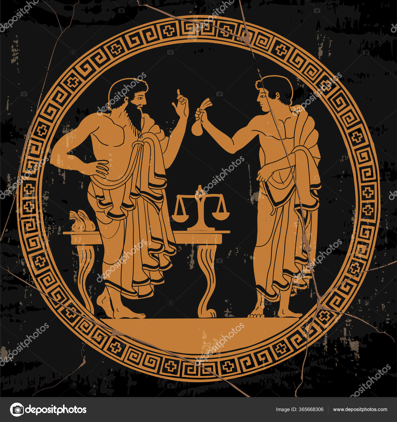 Ancient Greek people. Stock Vector Image by ©migfoto #365668306