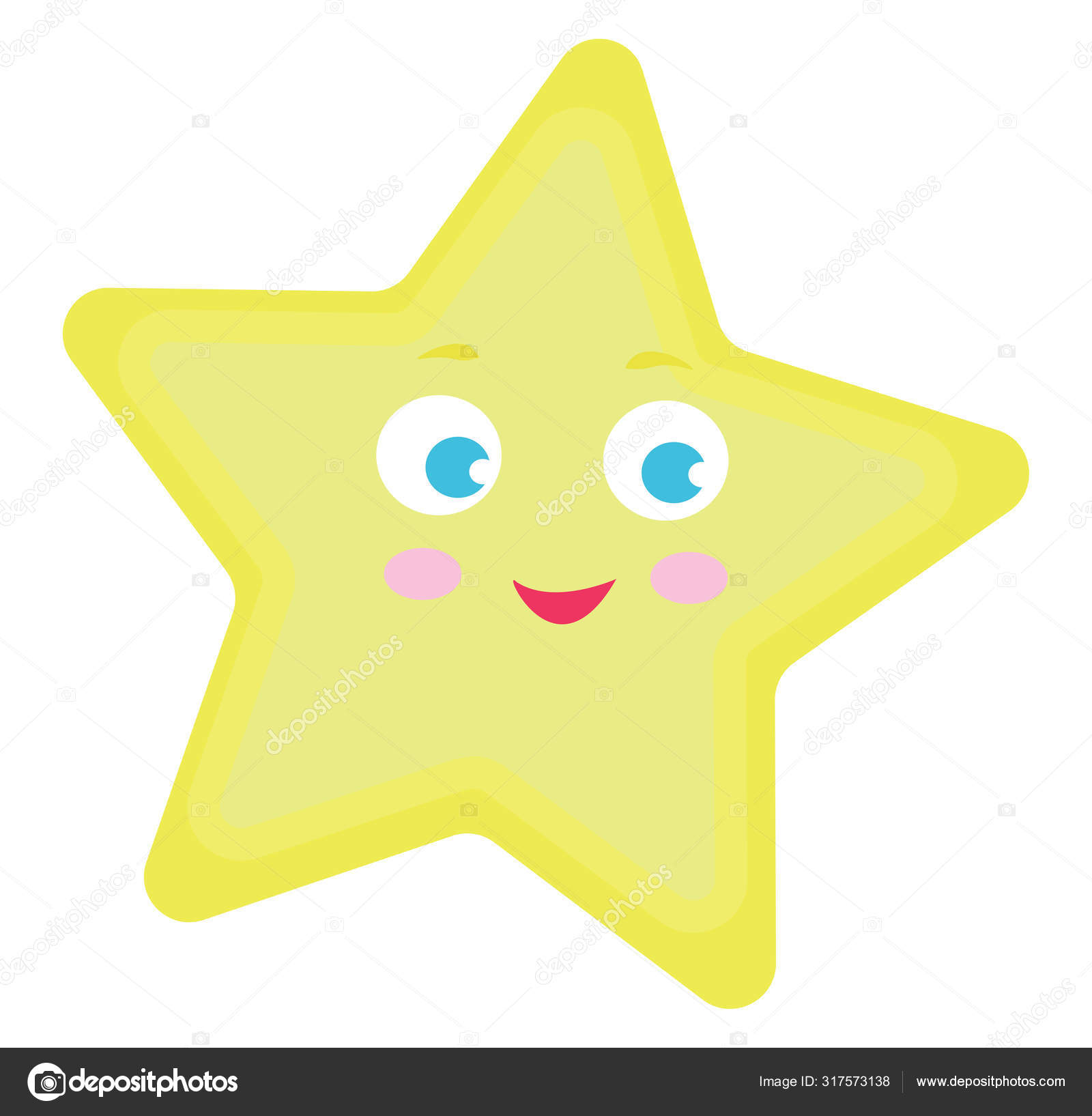 Happy star, illustration, vector on white background. Stock Vector by ...