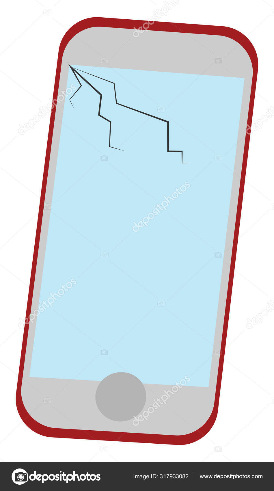 Broken screen, illustration, vector on white background. Stock Vector ...