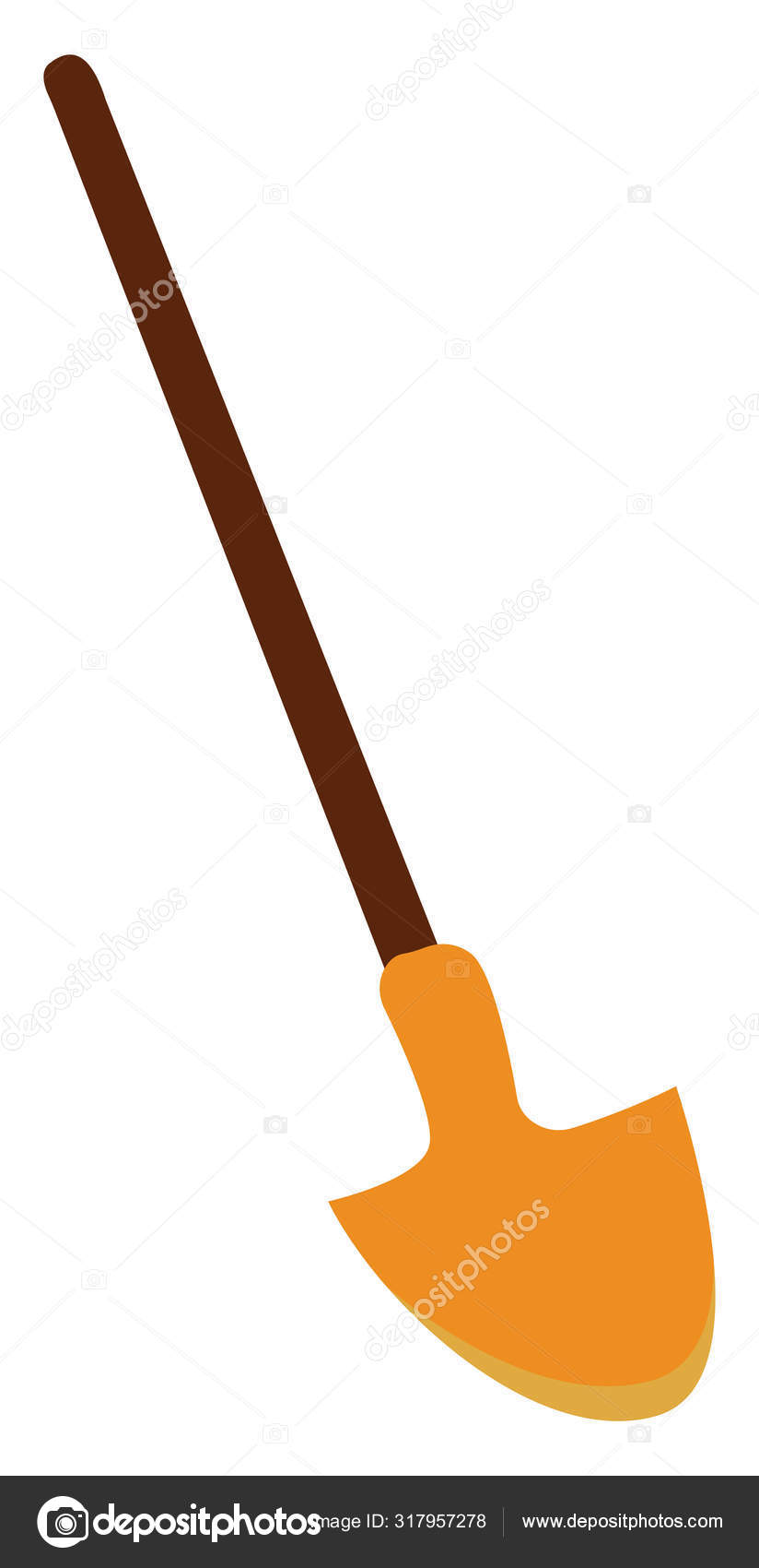 Yellow spade, illustration, vector on white background. Stock Vector ...