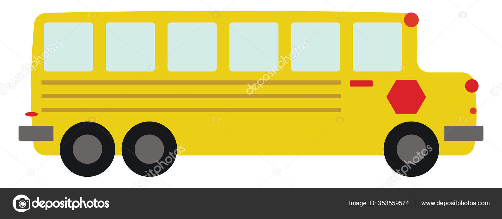 School Bus Illustration Vector White Background Stock Vector by ...