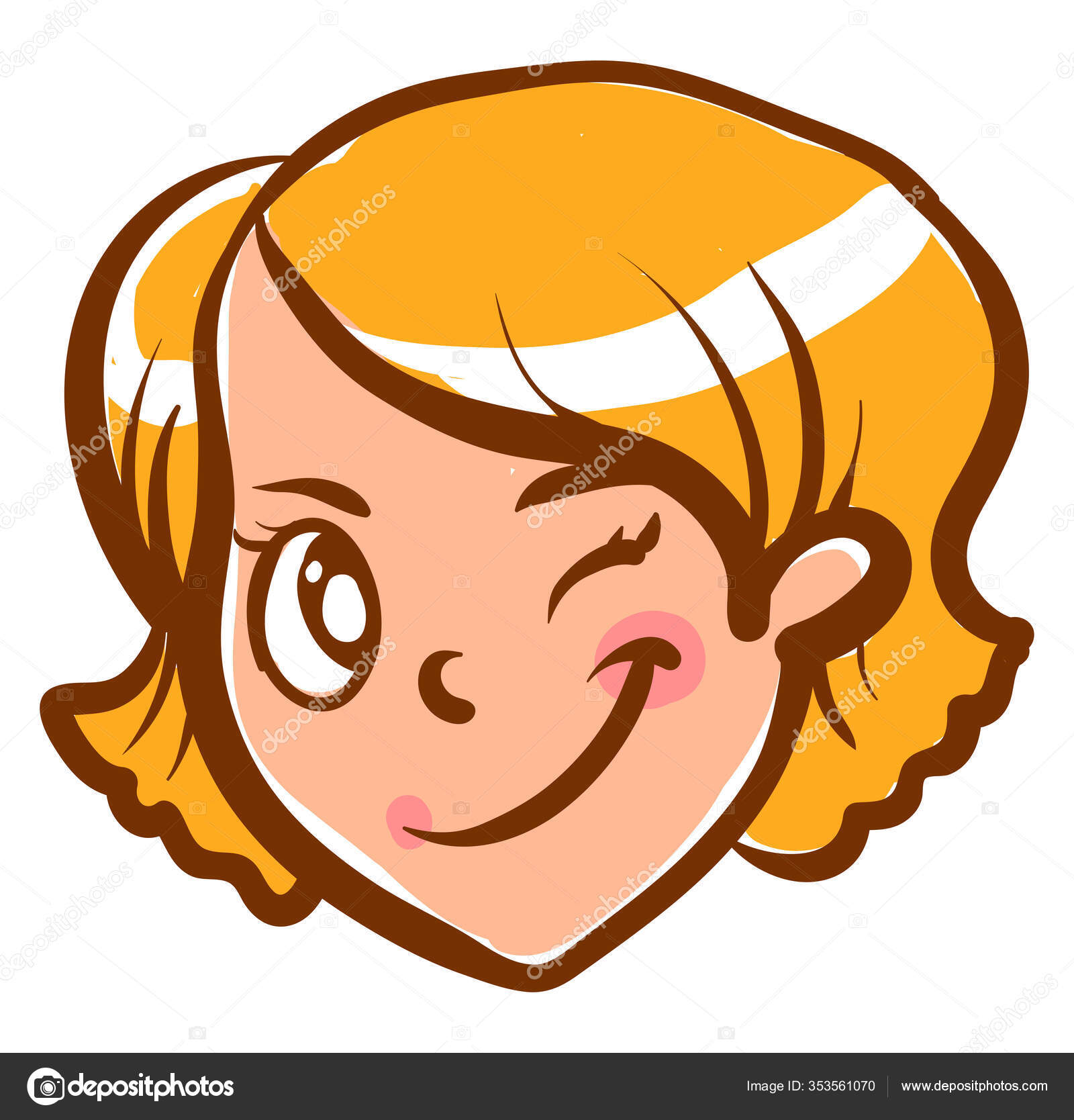 Female Wink Clip Art