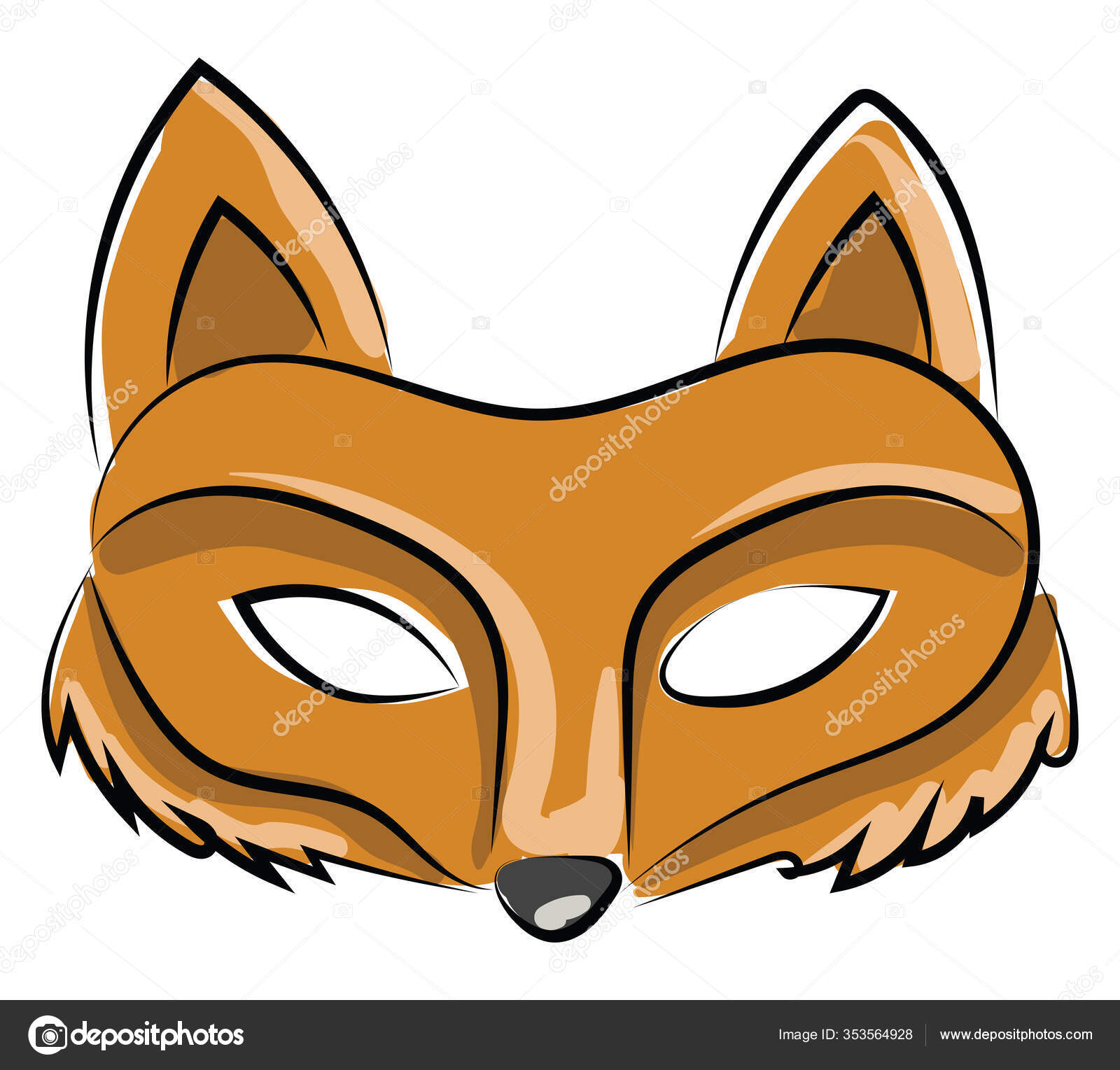 Fox Mask Illustration Vector White Background Stock Vector by ©Morphart ...