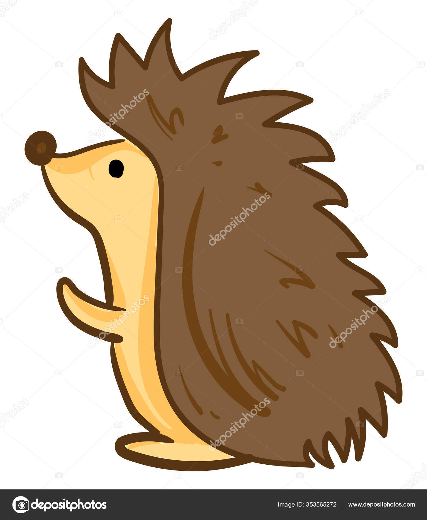 Igel Cliparts Illustration Vektor Auf Weißem Hintergrund Stock ...