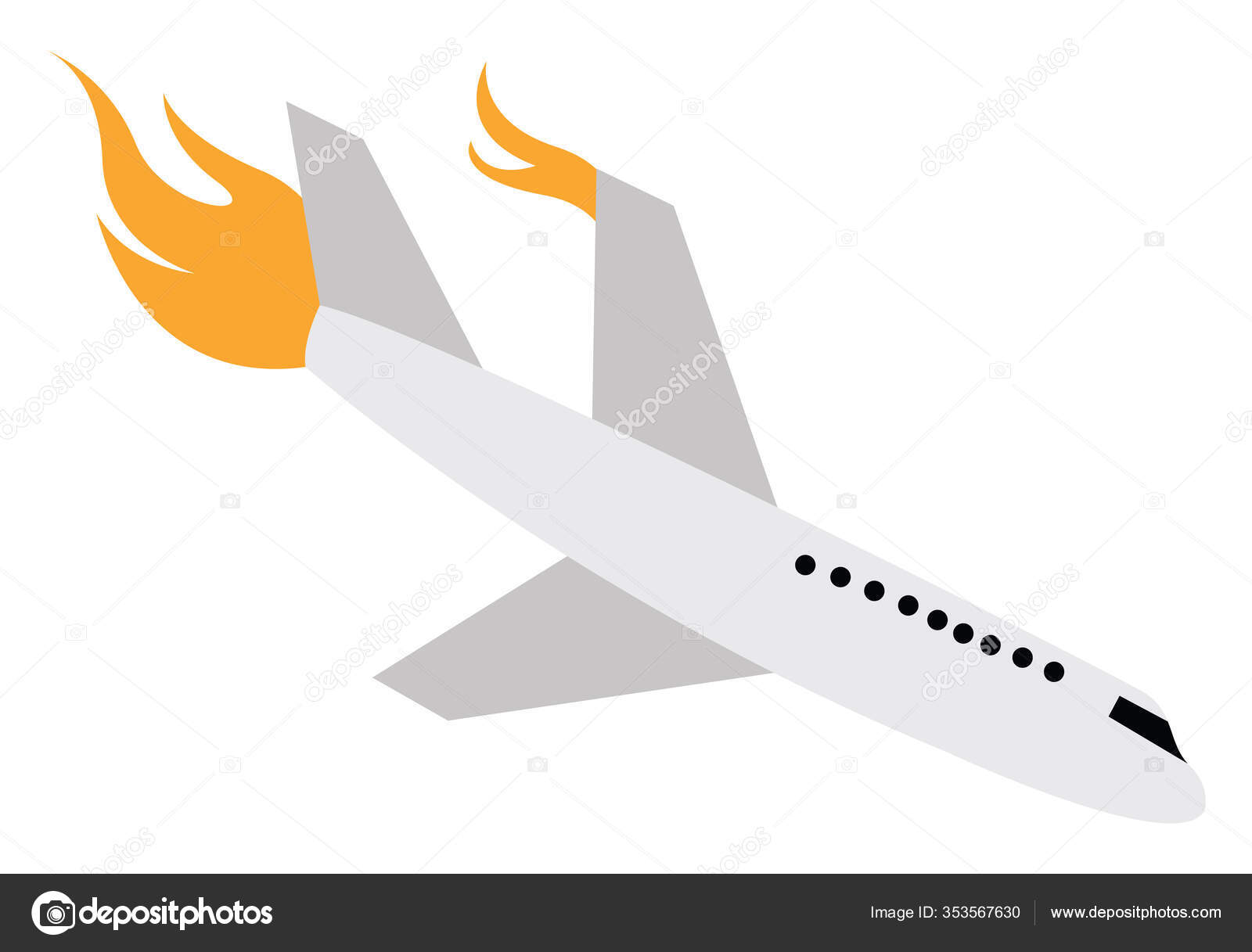 Plane Crash Animated