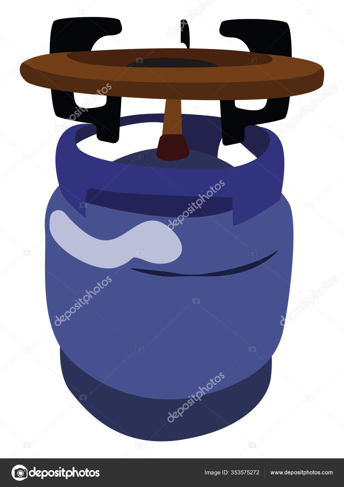 Gas Cylinder Illustration Vector White Background Stock Vector Image by ...
