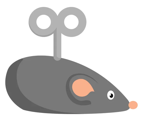 Grey Mouse Illustration Vector White Background Stock Vector by ...