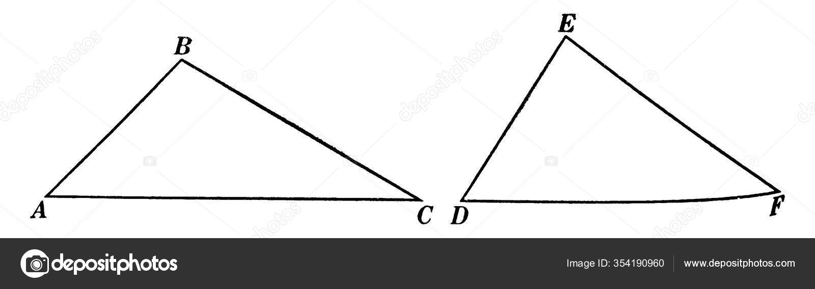 Typical Representation Geometric Construction Two Triangles Have Two ...