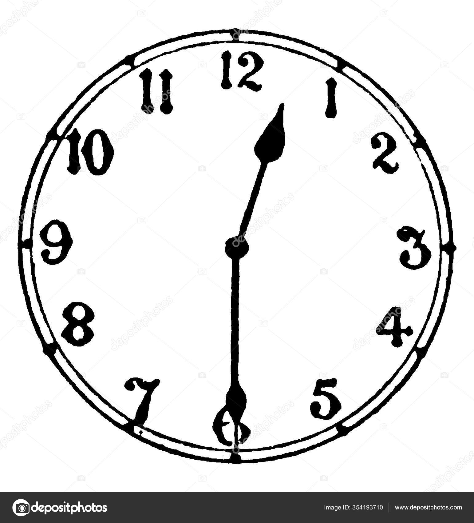 Typical Representation Shaped Wall Clock Displays Half Vintage Line ...