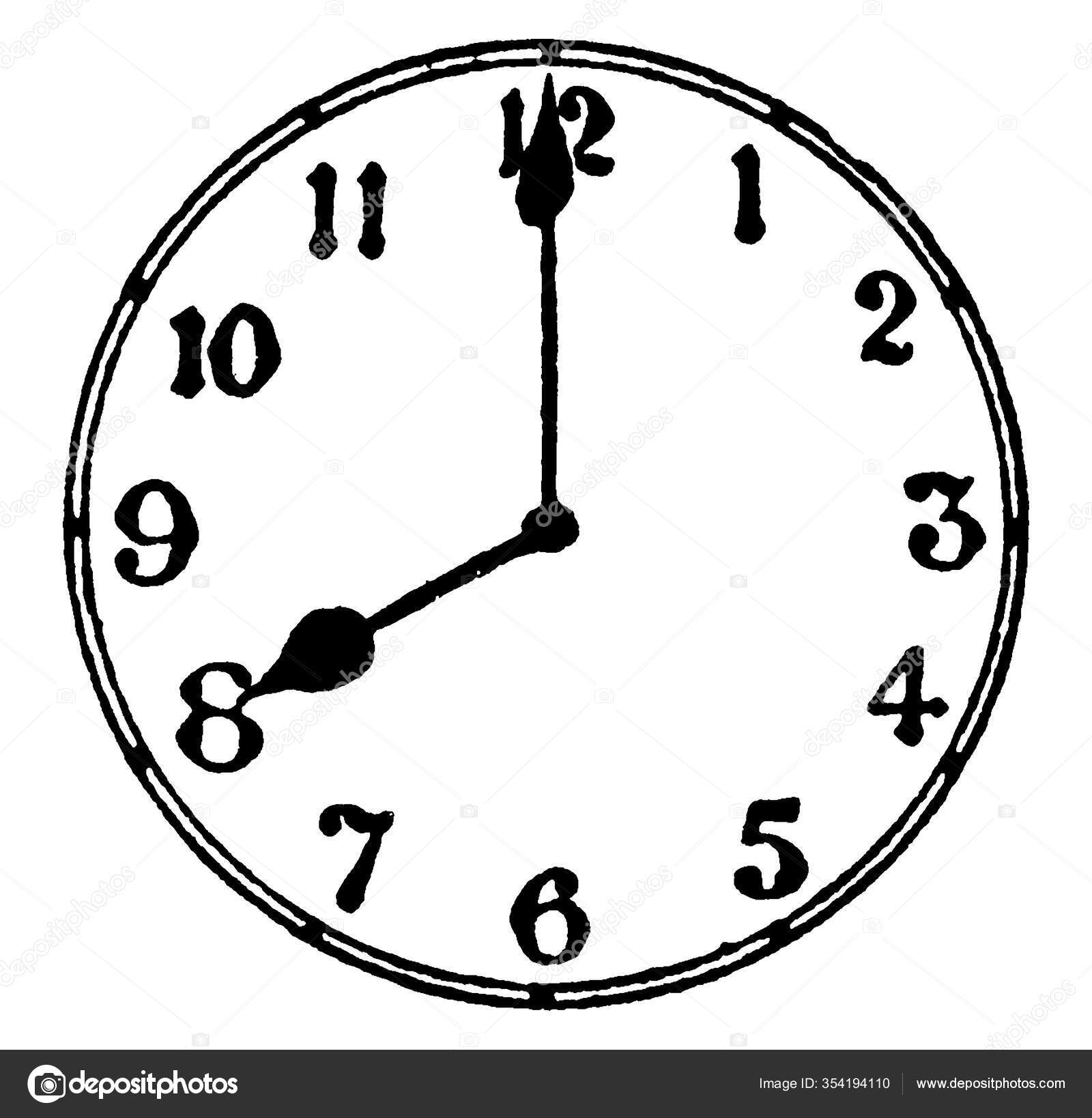 Vintage Grandfather Clock Drawing