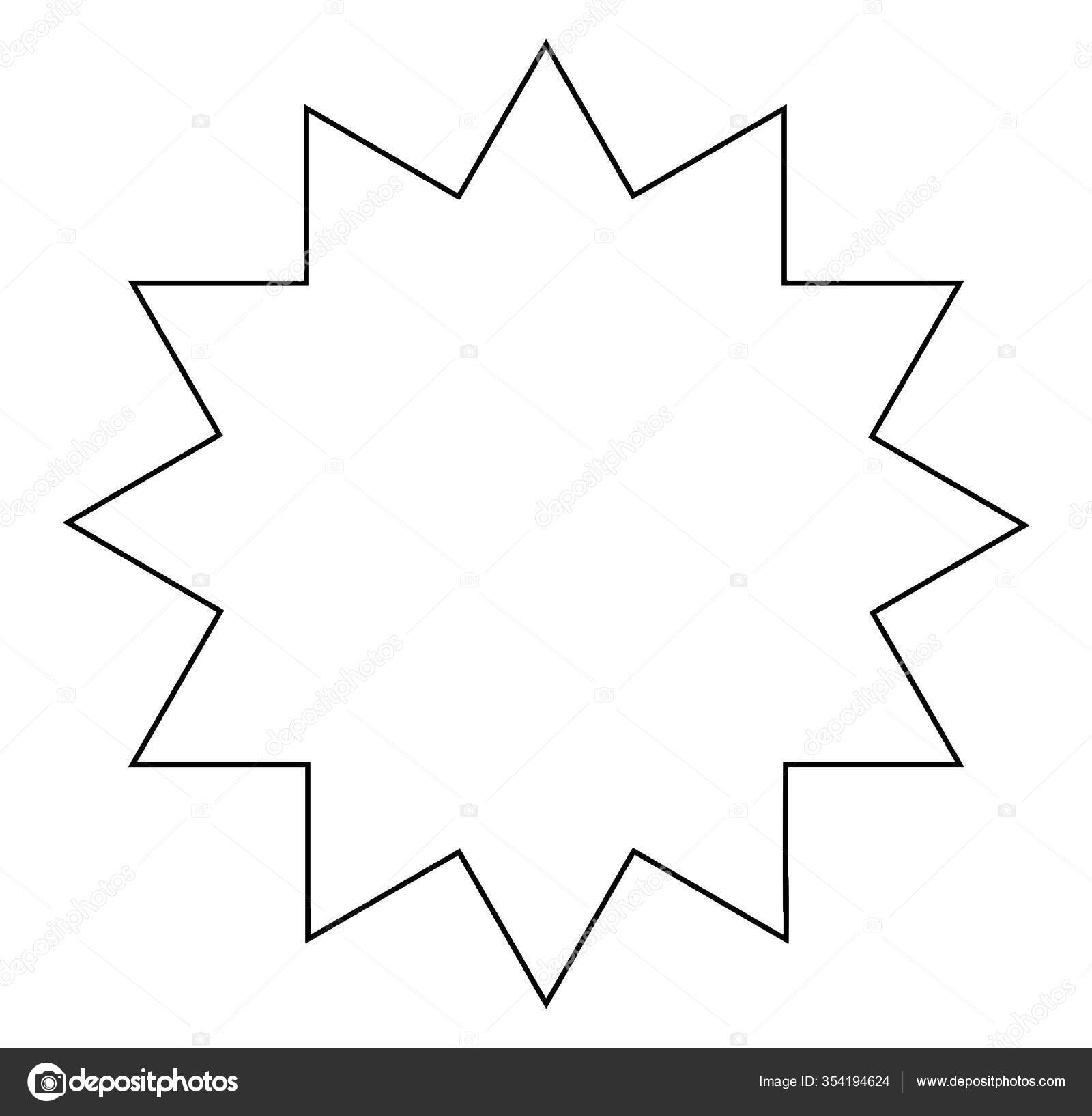 Image Shows Closed Concave Geometric Figure Sides Shape Point Star ...