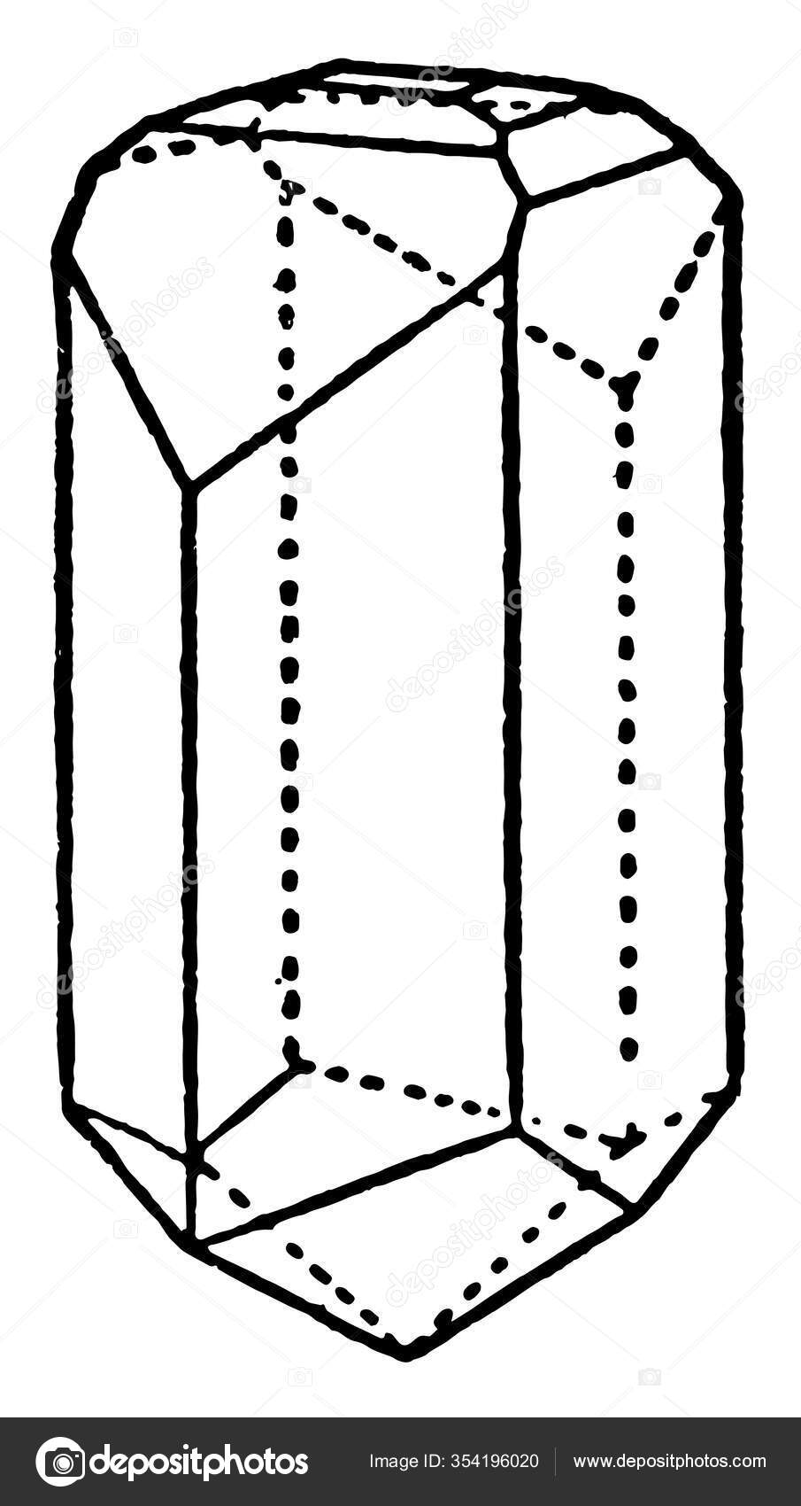 Image vectorielle Diagramme Représente Cristal D'hémorphite Dessin ...