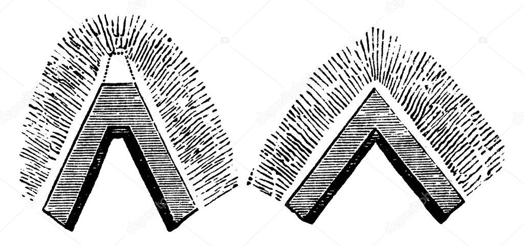 Dos Parapetos Tierra Levantados Forman Ángulo Saliente Con Ápice Hacia ...