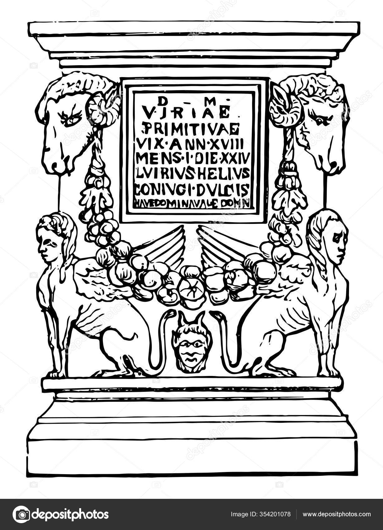 Cippus Low Column Sometimes Frequently Rectangular Used Various ...