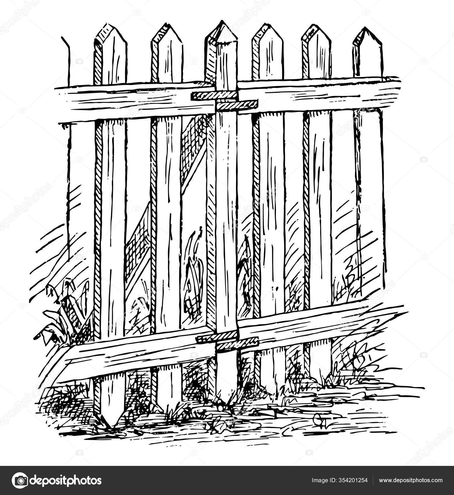 Picket Fence Drawing