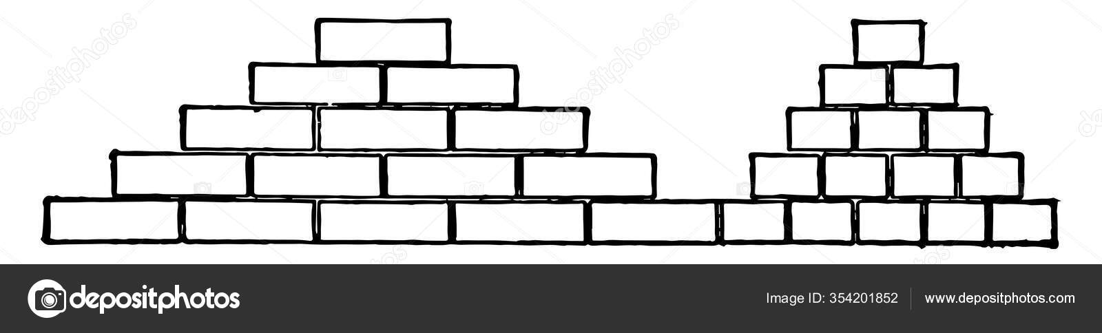 Brickwork Diagram Bonding Mortar Laid Joint Vintage Line Drawing ...