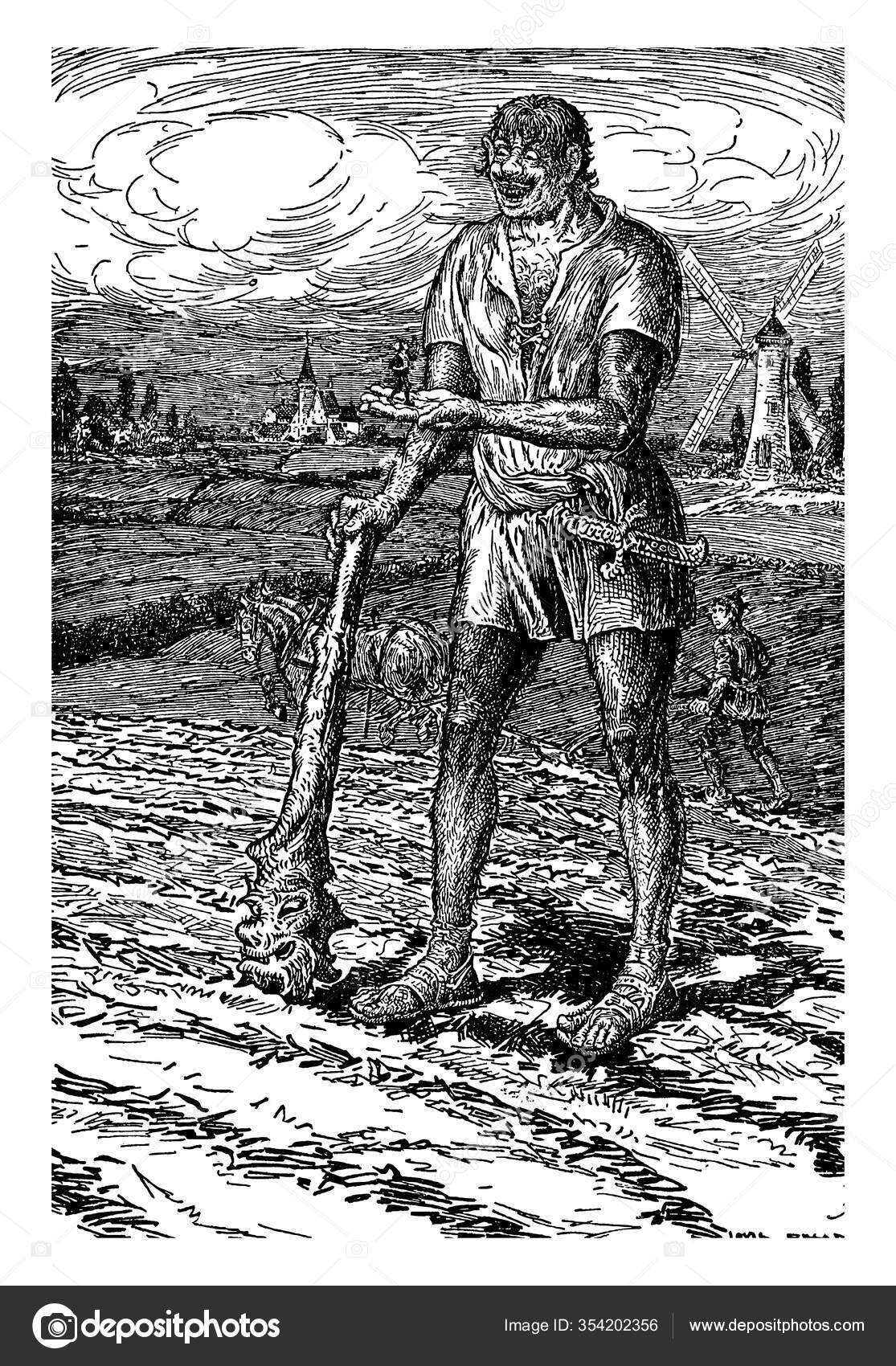 Giant Man Holding Little Man Hand Laughing Horses Little Man Stock ...