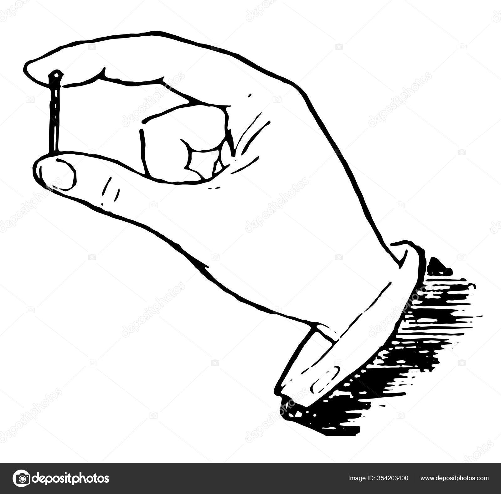 Hand Holding Match Picture Vintage Line Drawing Engraving Illustration ...