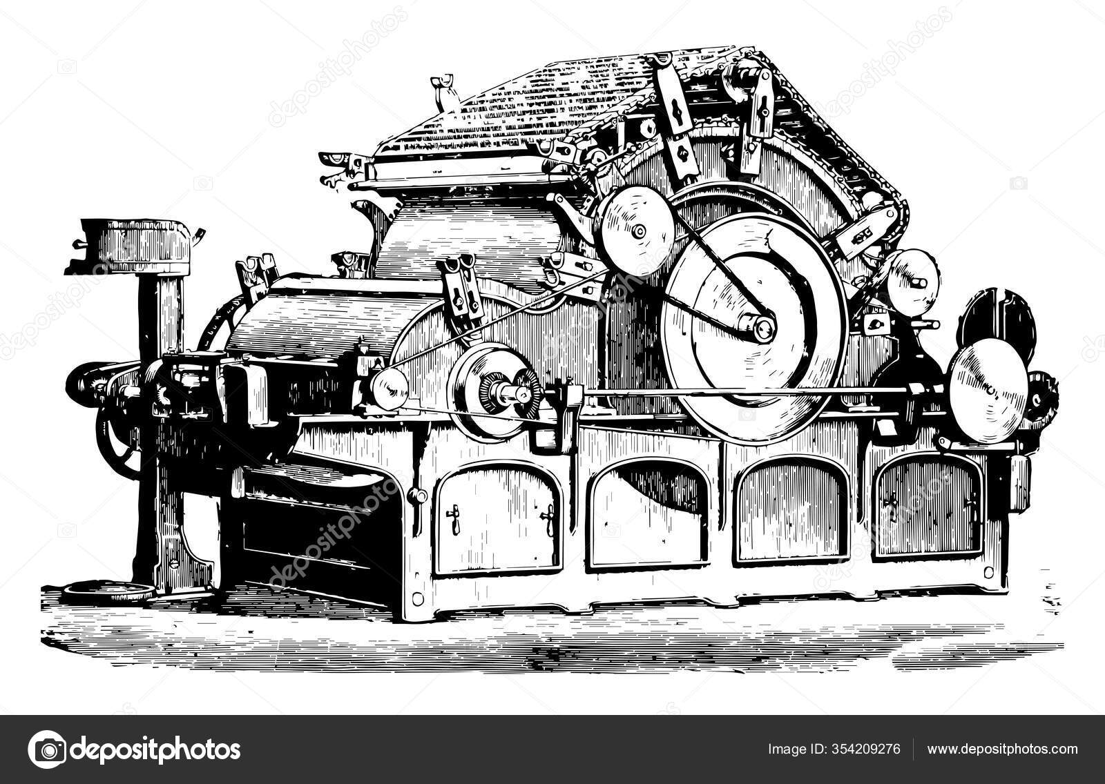 Illustration Represents Flat Carding Machine Which Used Mechanical ...