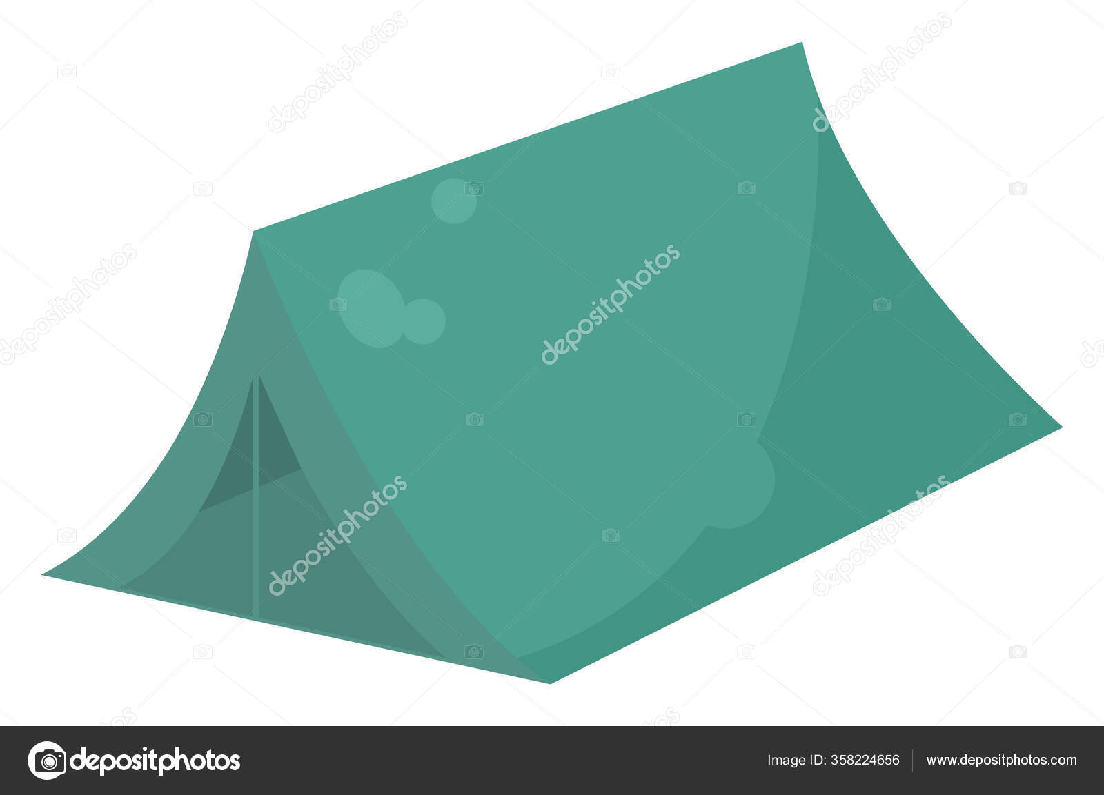 Green Tent Illustration Vector White Background Stock Vector by ...