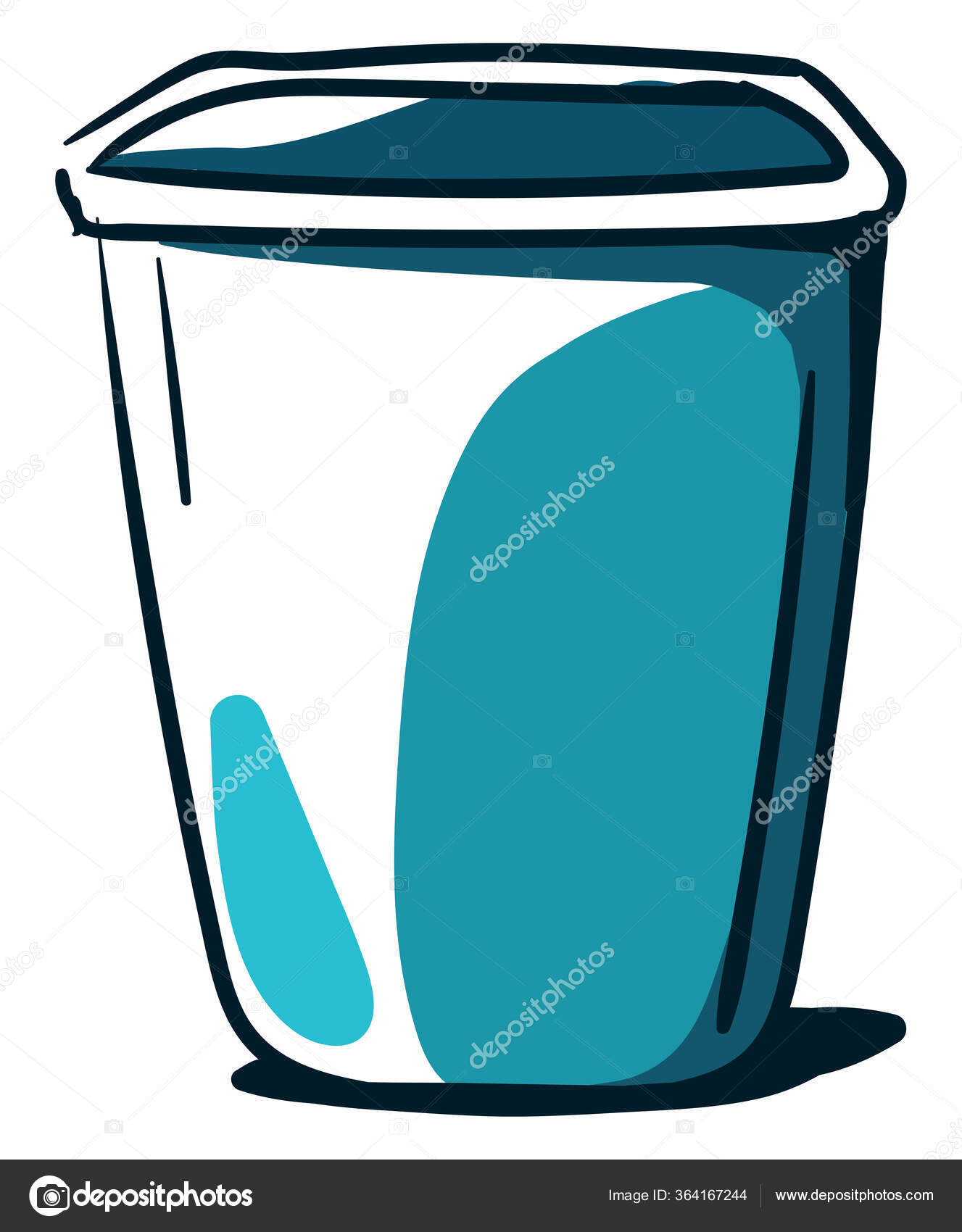 Blue Recycle Bin Illustration Vector White Background Stock Vector ...