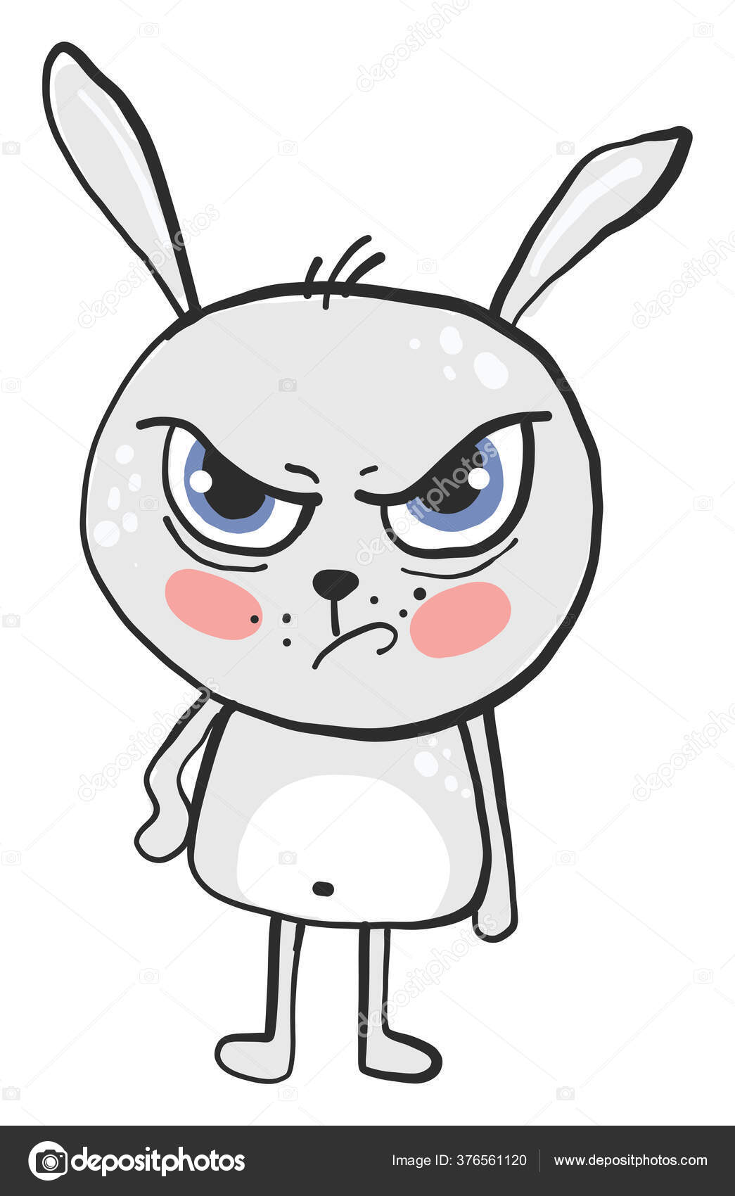 Angriest Bunny Clipart