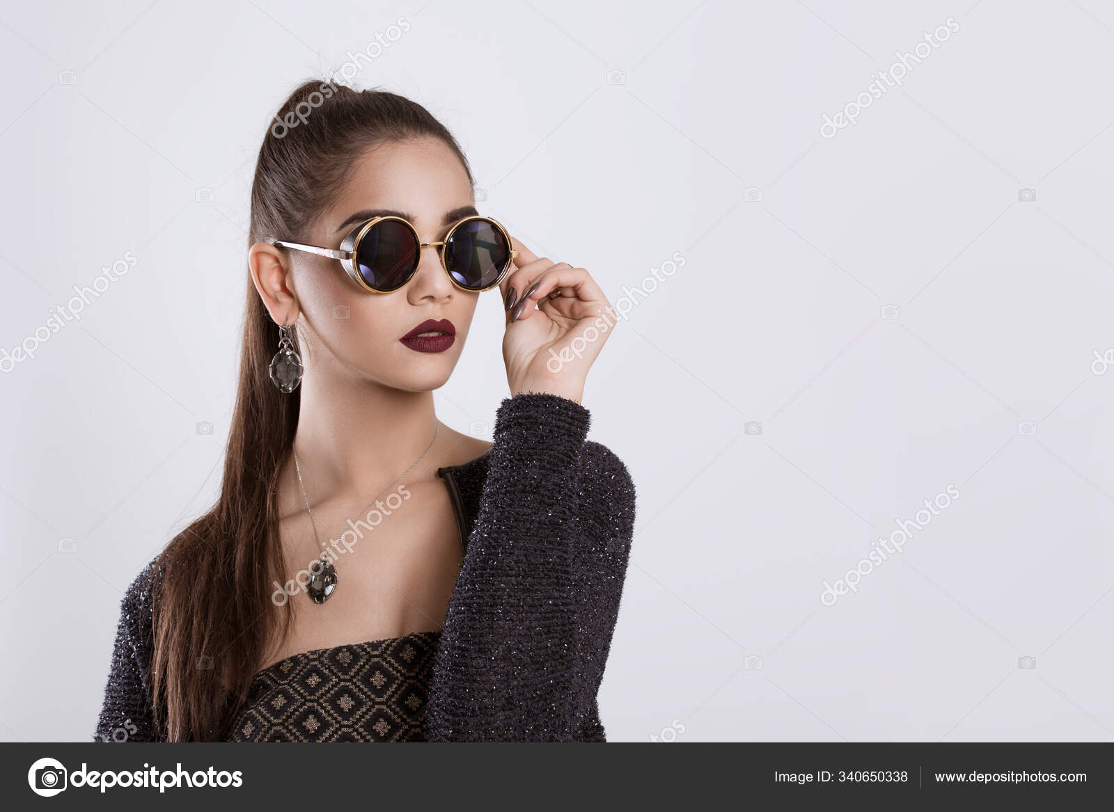 Closeup Portrait Confident Successful Beautiful Attractive Young Woman