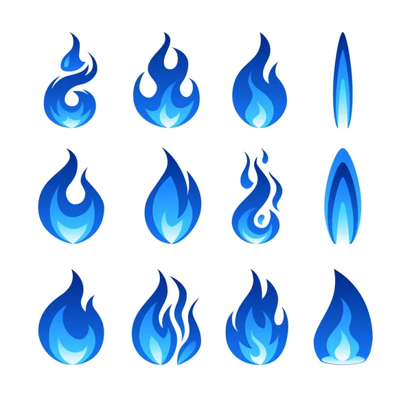 Gas fire flame, vector illustration in flat style Stock Vector Image by ...