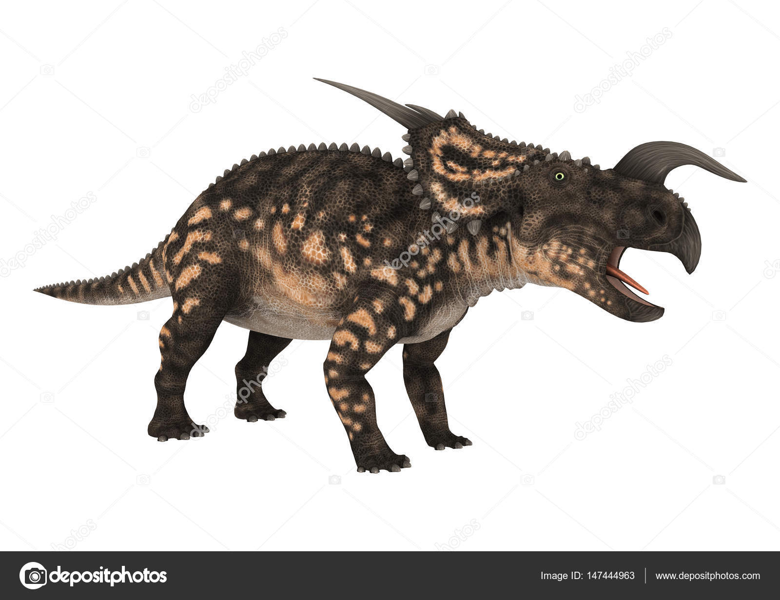 3D Rendering Dinosaur Einiosaurus on White — Stock Photo © PhotosVac ...