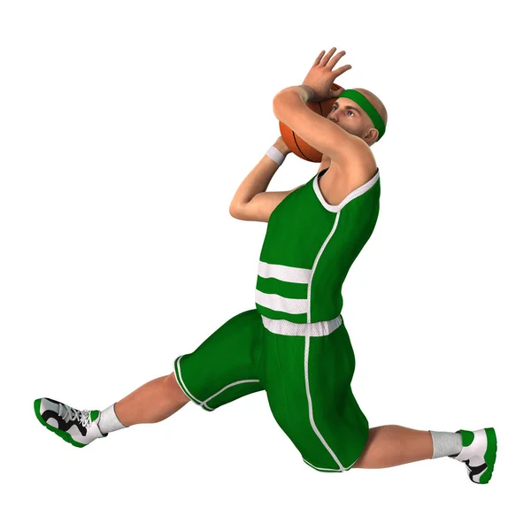 3D Rendering Basketball Player on White — Stock Photo © PhotosVac ...